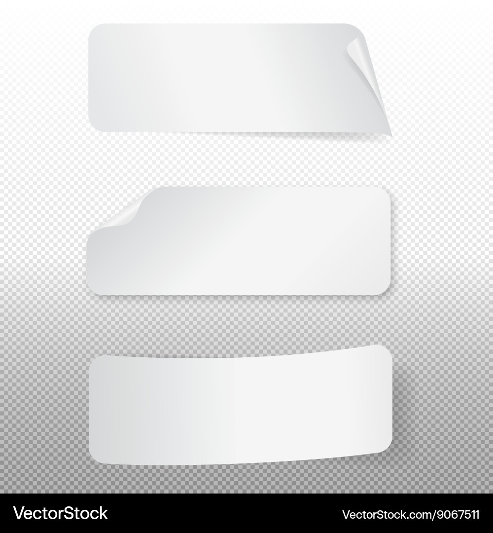 White paper stickers Royalty Free Vector Image
