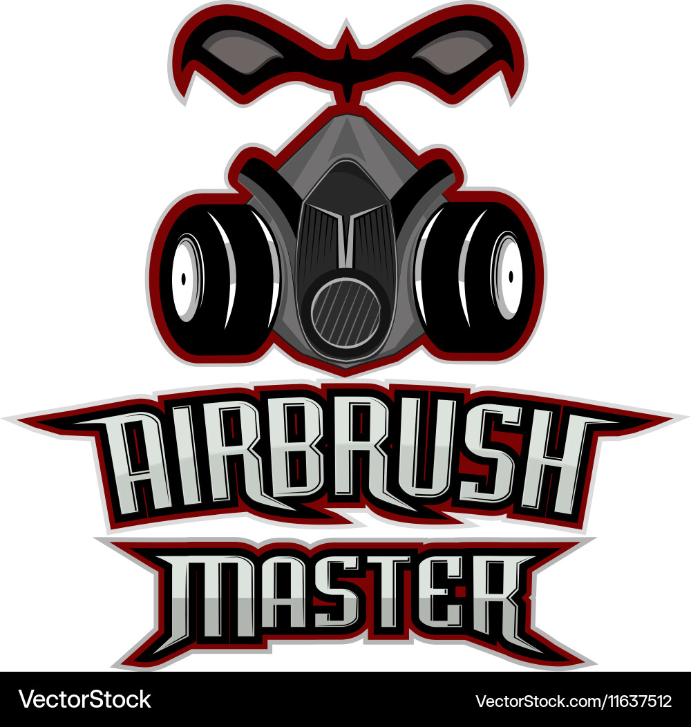 Airbrush master logo Royalty Free Vector Image
