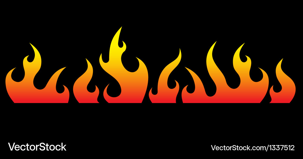 Burning Flame Pattern Royalty Free Vector Image