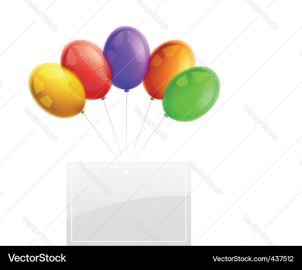 Colorful Party Balloons Royalty Free Vector Image