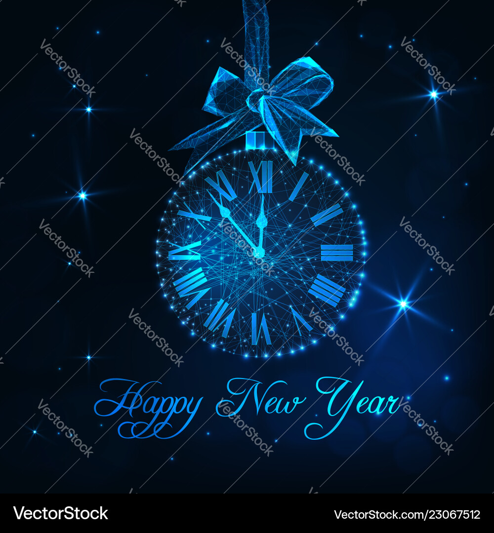 Futuristic New Year Countdown Royalty Free Vector Image