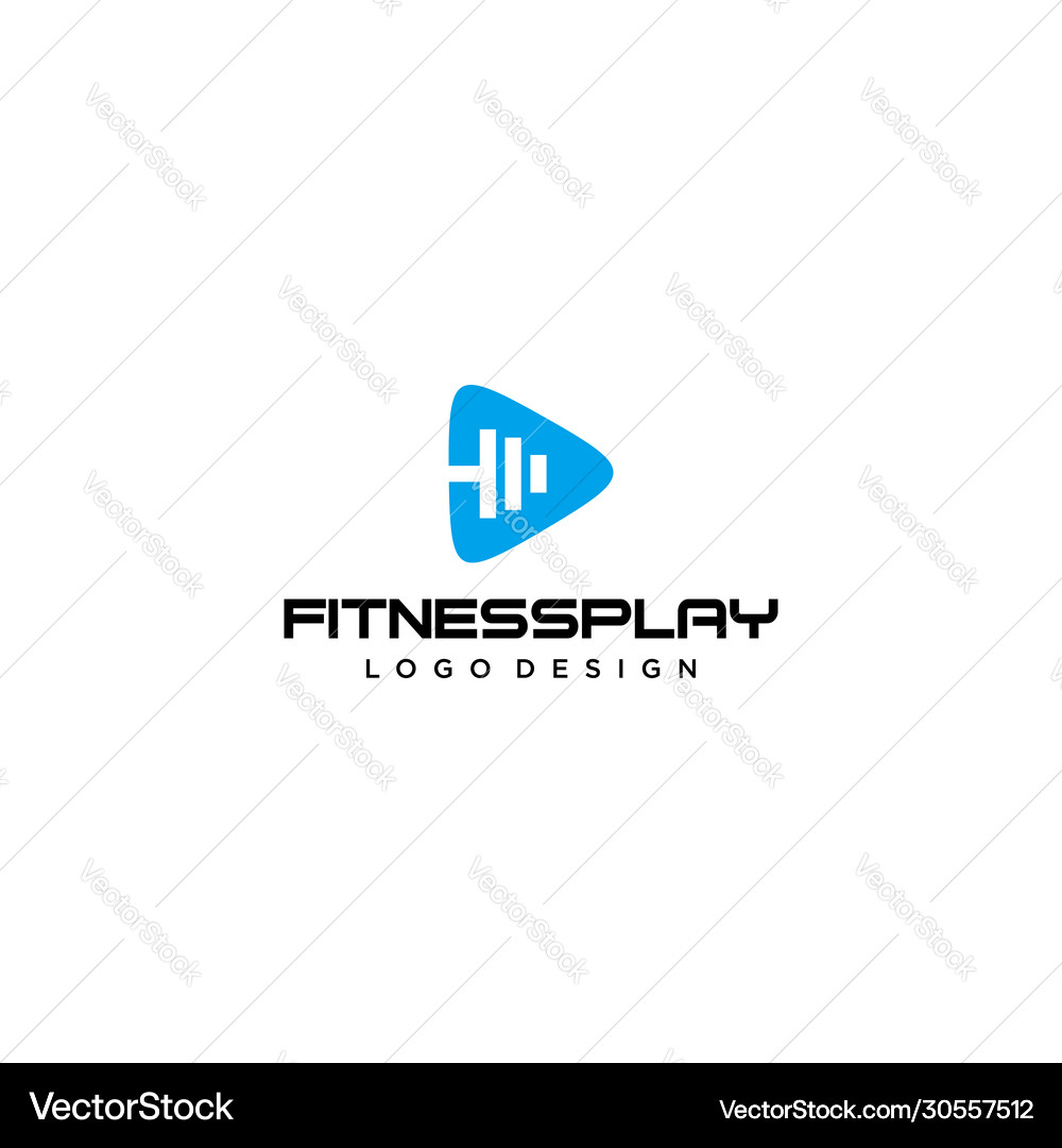Play fitness logo Royalty Free Vector Image - VectorStock
