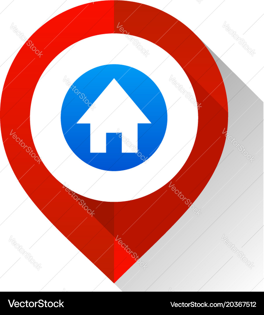 Red Folded Map Pin Icon Royalty Free Vector Image