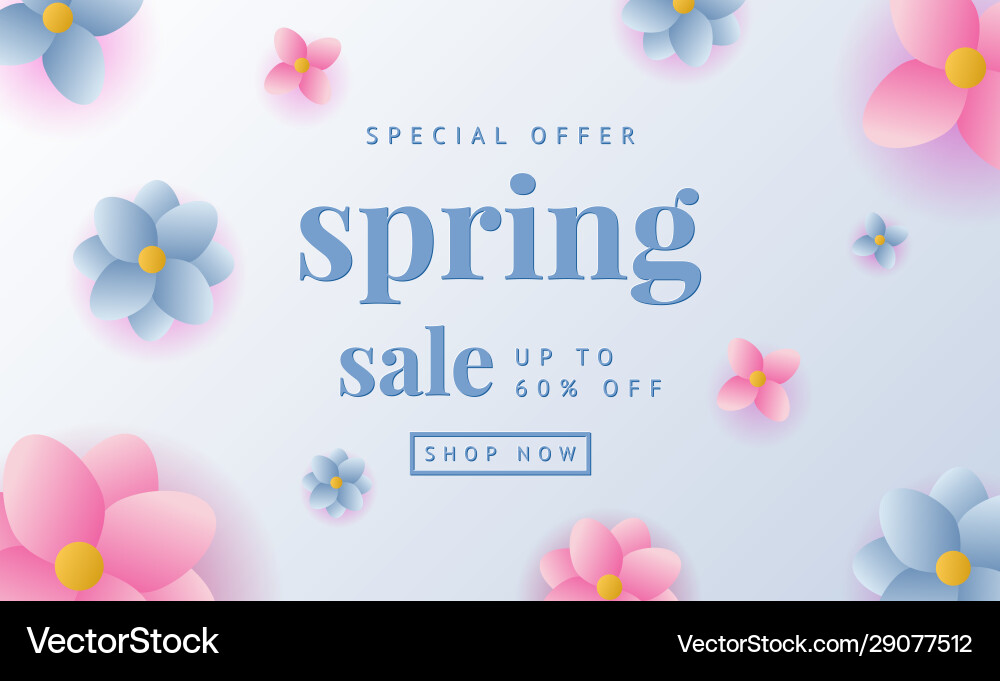 Spring sale background Royalty Free Vector Image