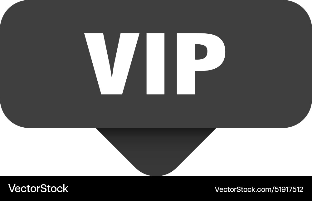 Vip sticker sign on transparent background Vector Image