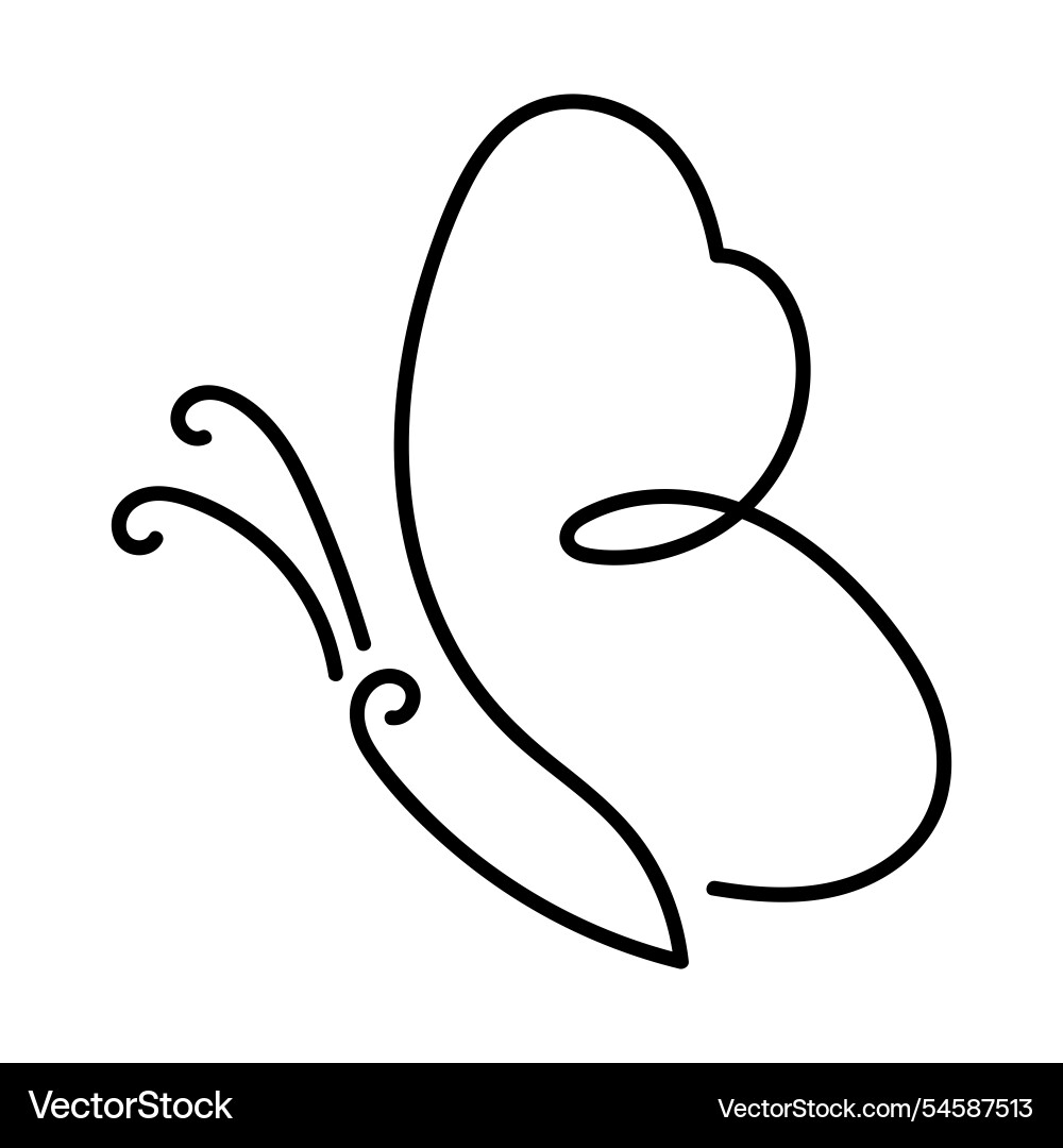 Abstract butterfly outline Royalty Free Vector Image