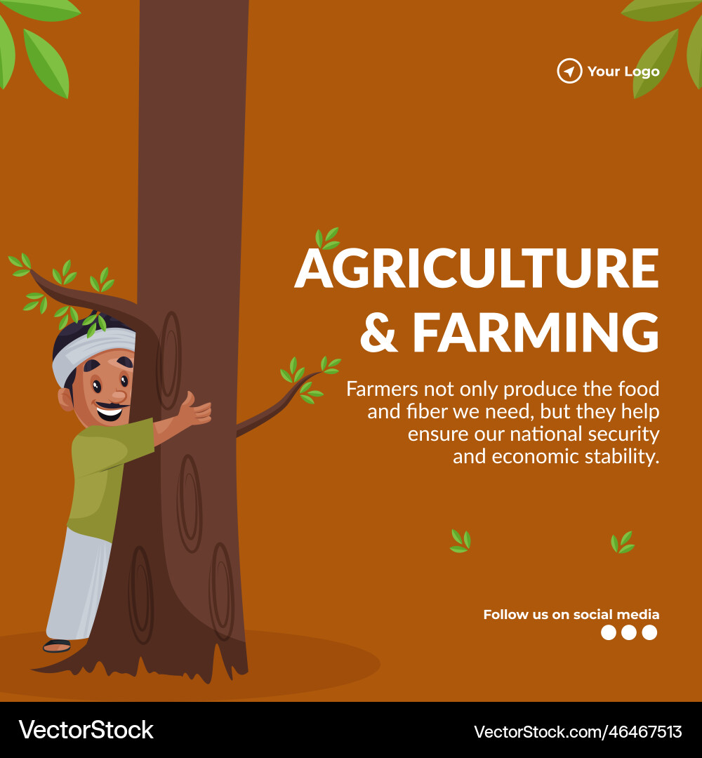Agriculture and farming banner design Royalty Free Vector