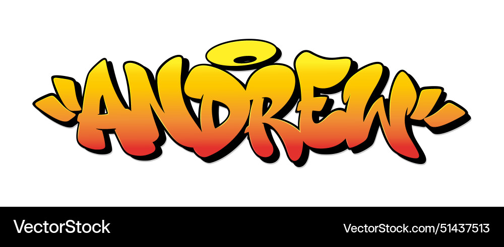 Andrew name in graffiti style Royalty Free Vector Image