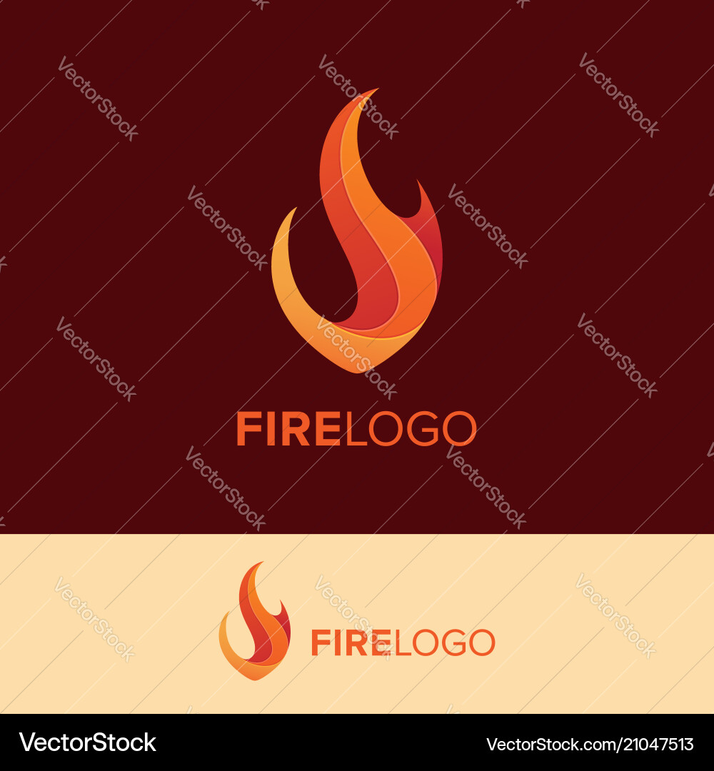 Creative fire logo concept Royalty Free Vector Image