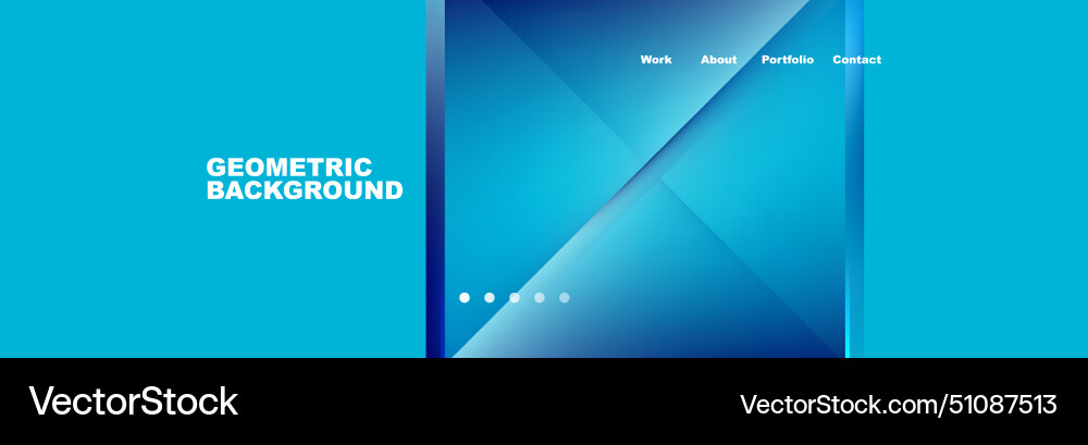 Electric blue rectangle with geometric pattern on Vector Image