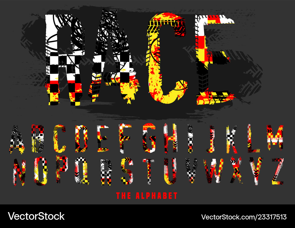 Off-Road Rally Lettering Royalty Free Vector Image