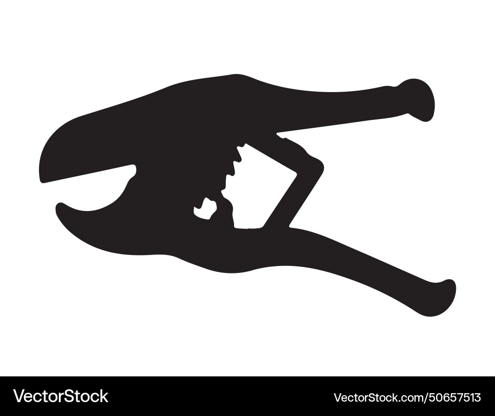 Pipe cutter silhouette art Royalty Free Vector Image