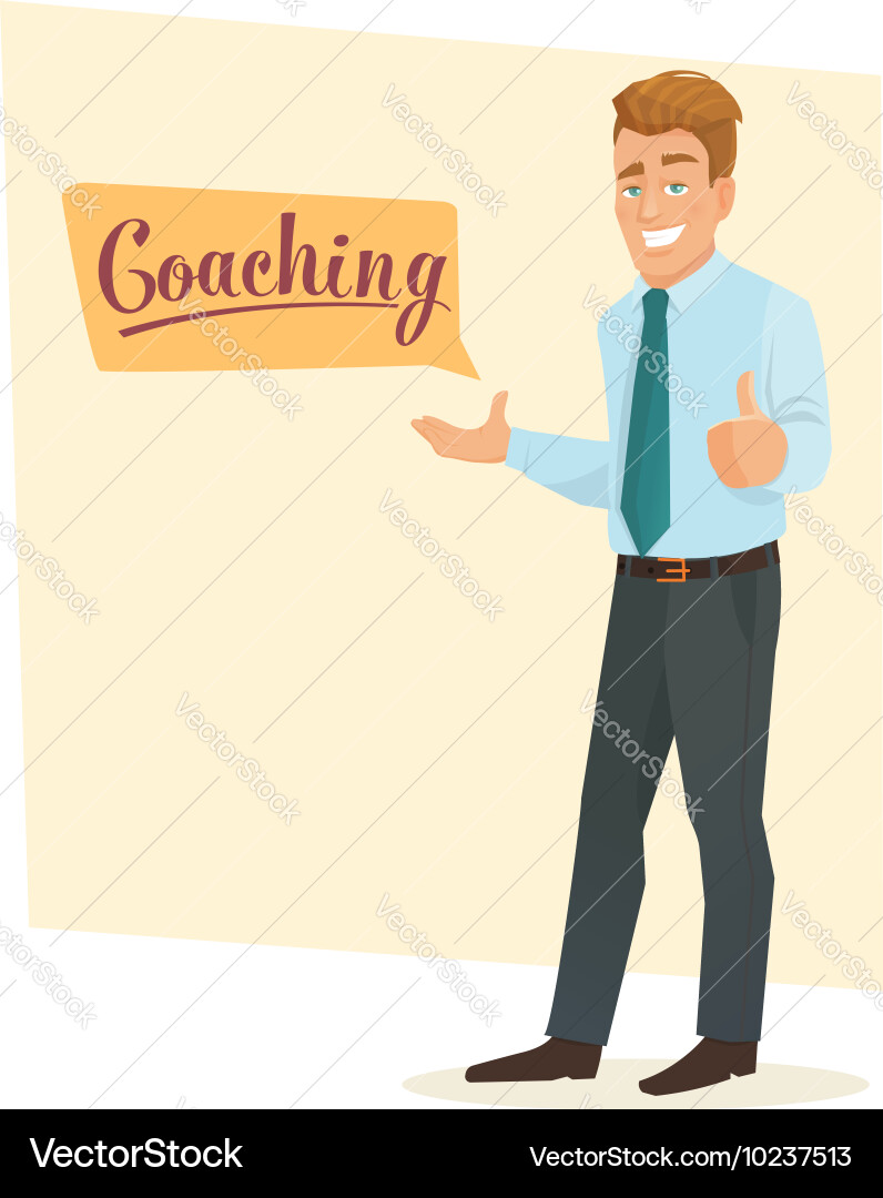 Public speaking skills coaching Royalty Free Vector Image