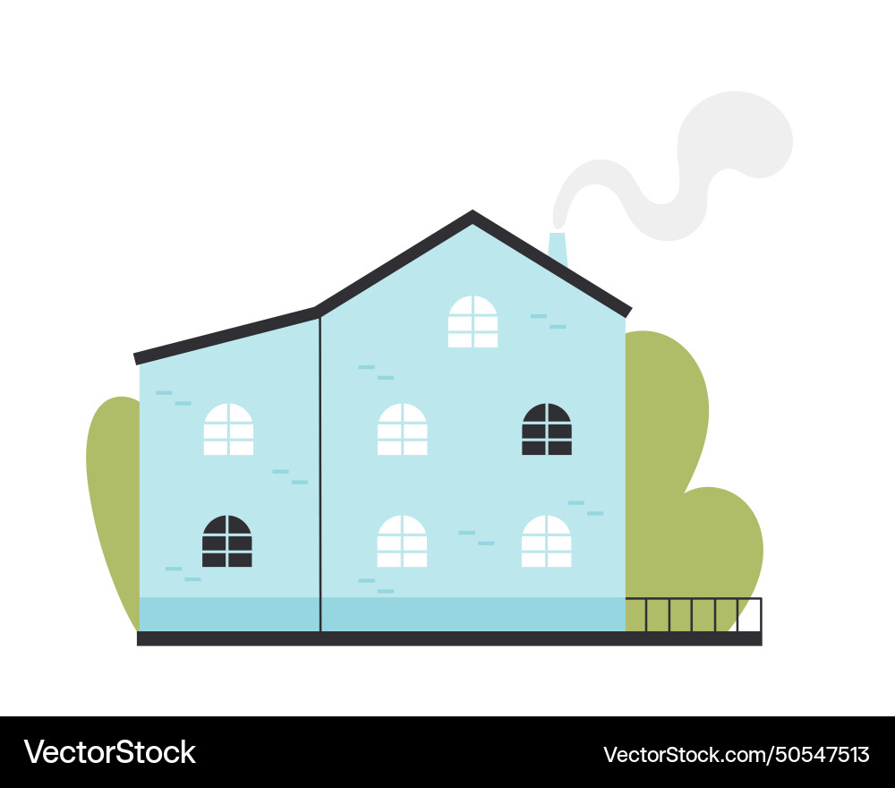 Rural countryside house Royalty Free Vector Image