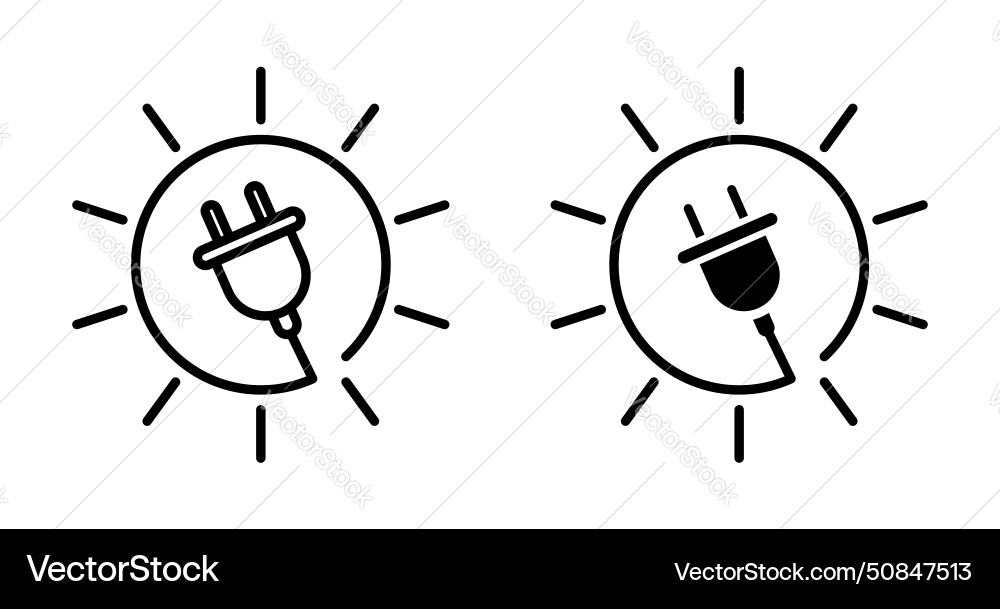Solar energy icon set green renewable power Vector Image