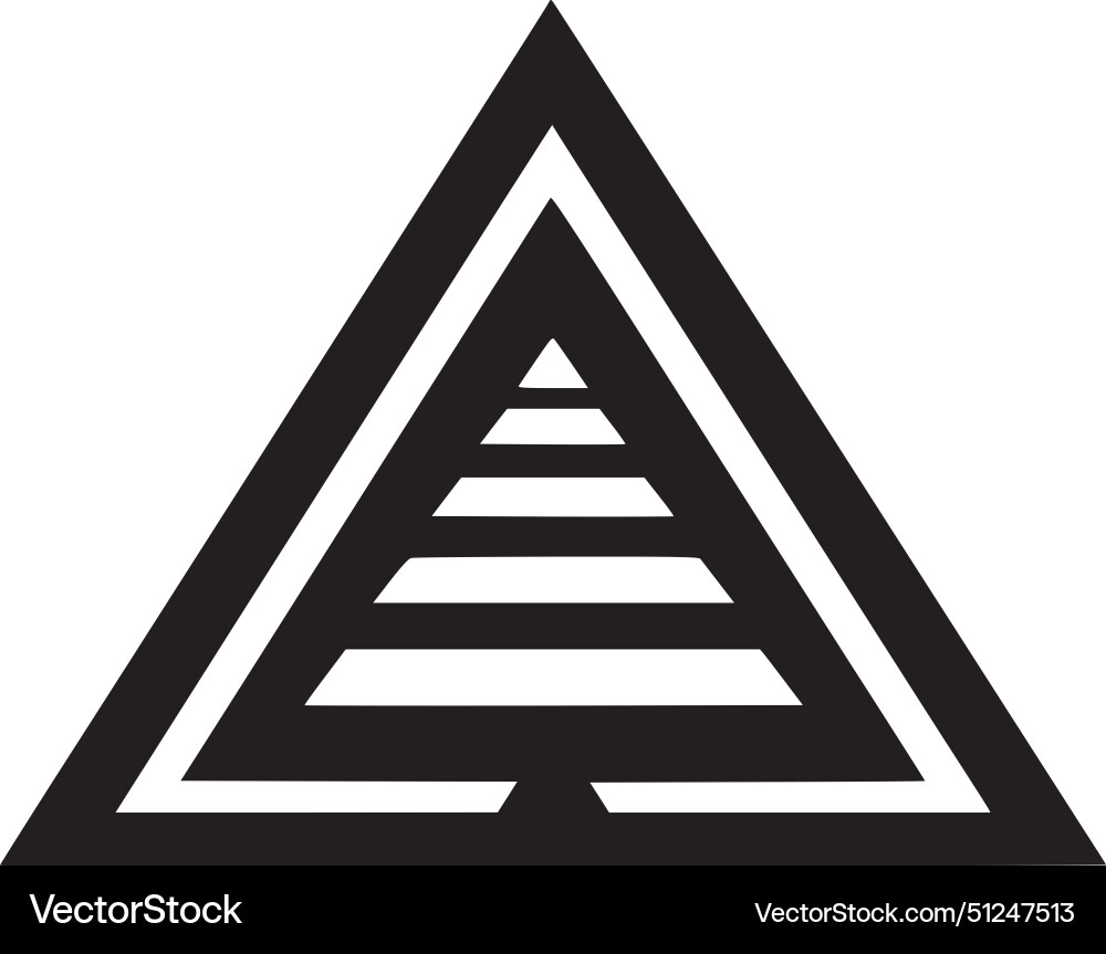 Triangle - minimalist and simple silhouette Vector Image