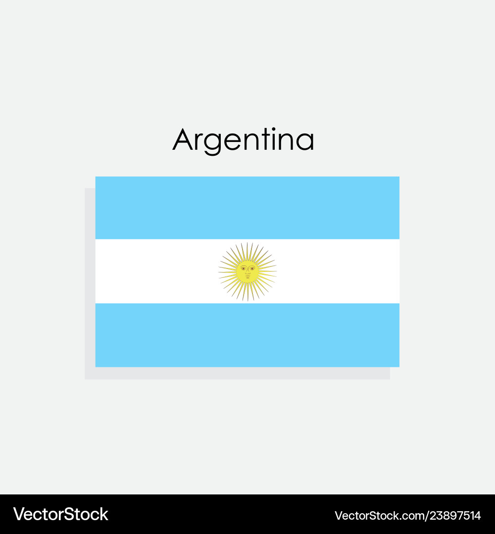 Argentina National Flag Royalty Free Vector Image