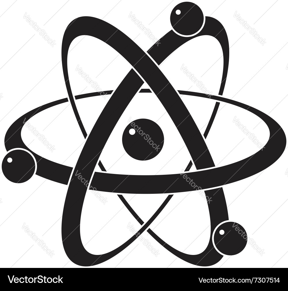 Atom symbol Royalty Free Vector Image - VectorStock