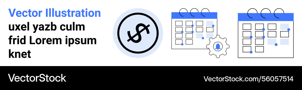 Calendar management with automated settings and Vector Image