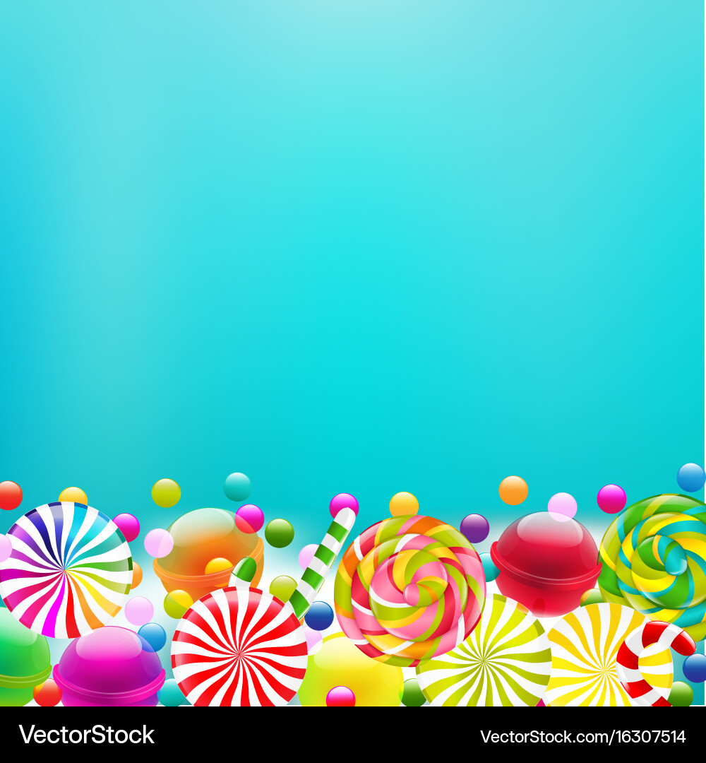 Colorful Lollipop Border Royalty Free Vector Image