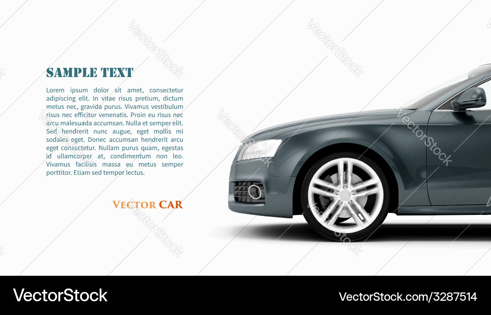 Generic luxury coupe car Royalty Free Vector Image
