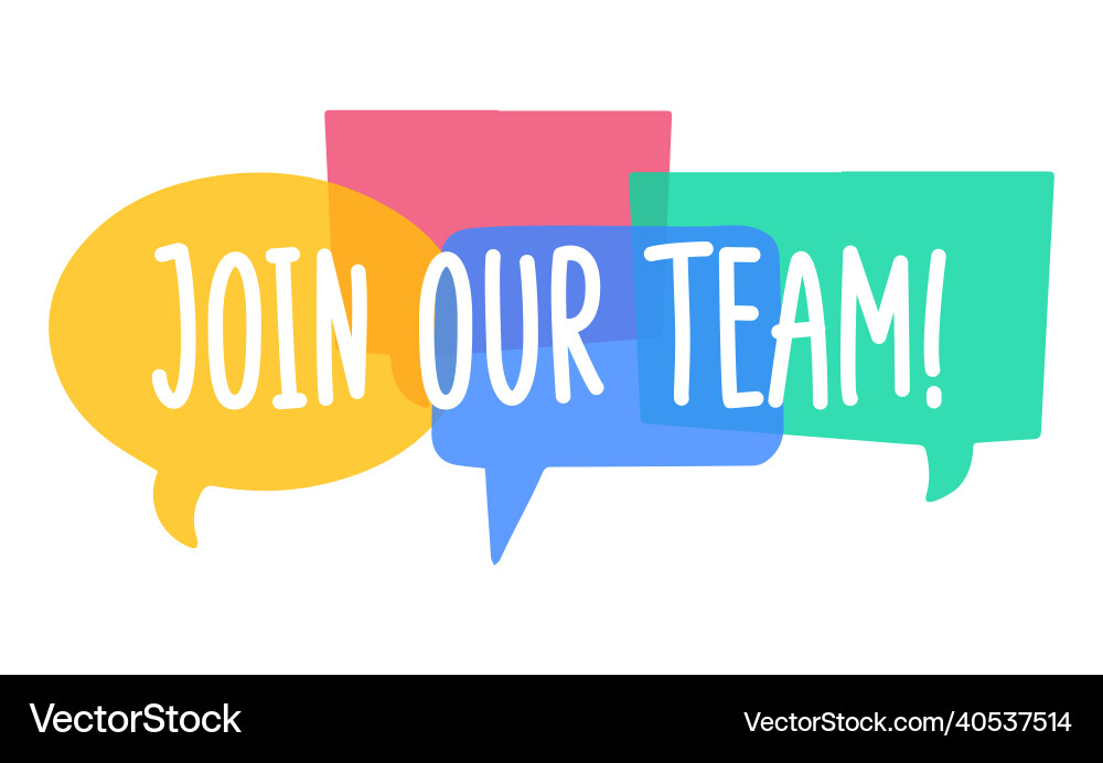 Hiring recruitment poster design text join Vector Image