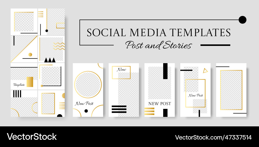 Instagram Story & Post Templates Royalty Free Vector