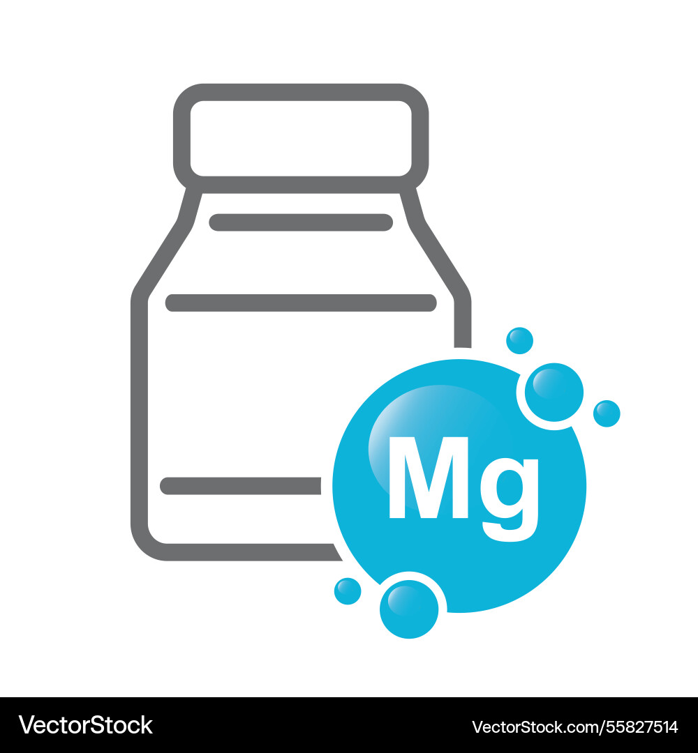 Magnesium minerals element Royalty Free Vector Image