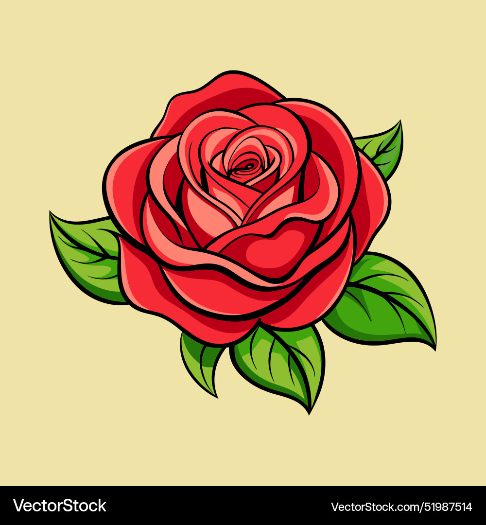 Rose flower Royalty Free Vector Image - VectorStock