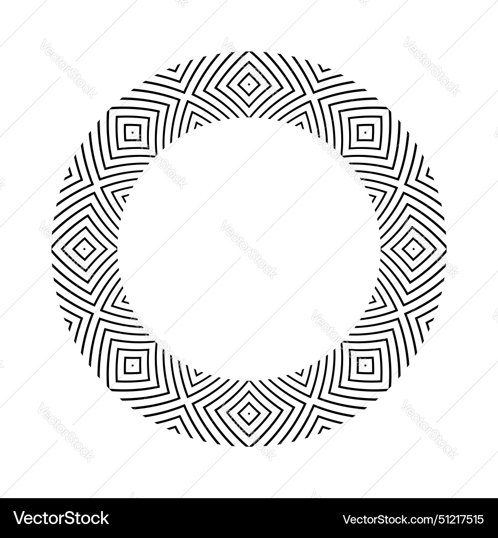 Circle pattern for decorative frame Royalty Free Vector