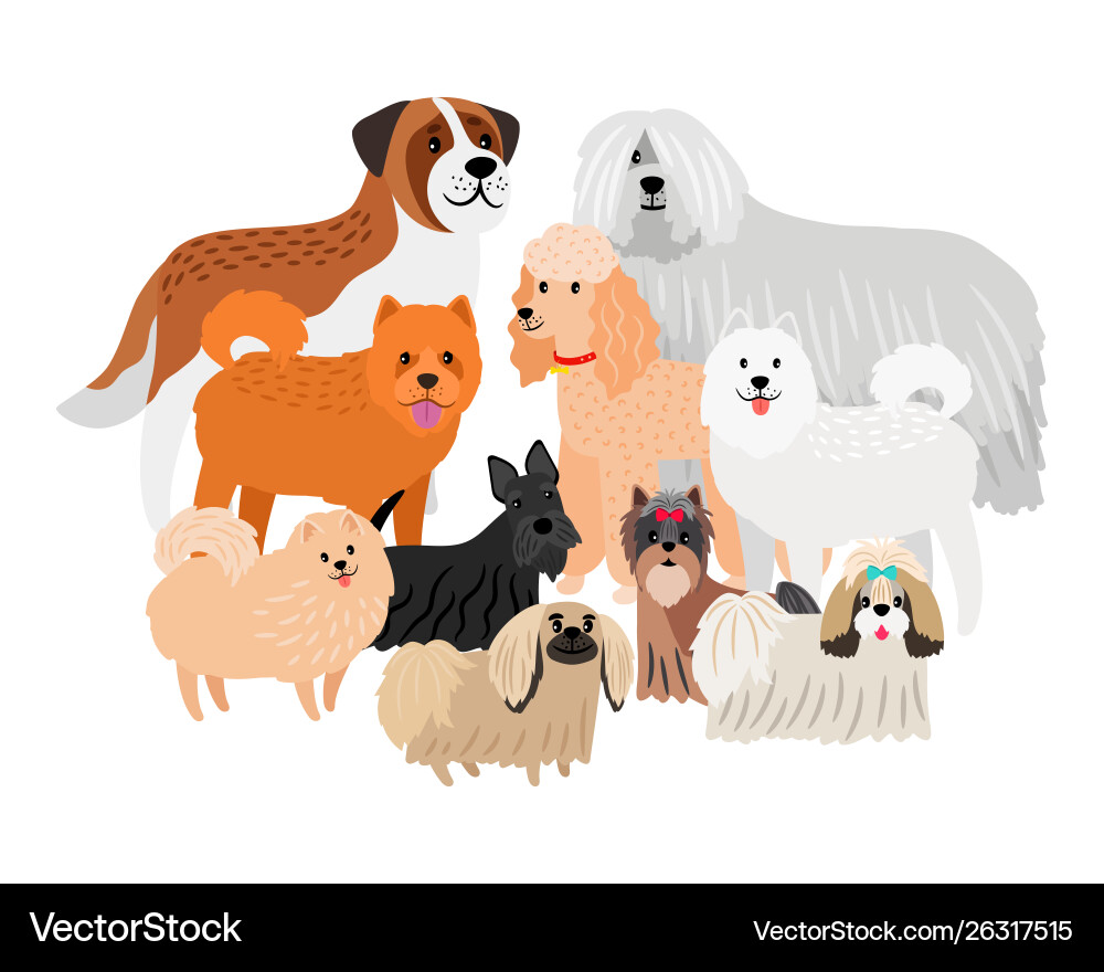 Cute Dog Collection - Big & Small Royalty Free Vector