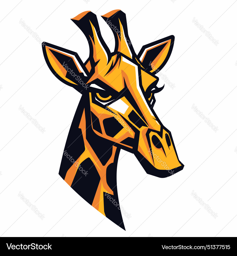 Esport logo giraffe icon sticker logotype Vector Image