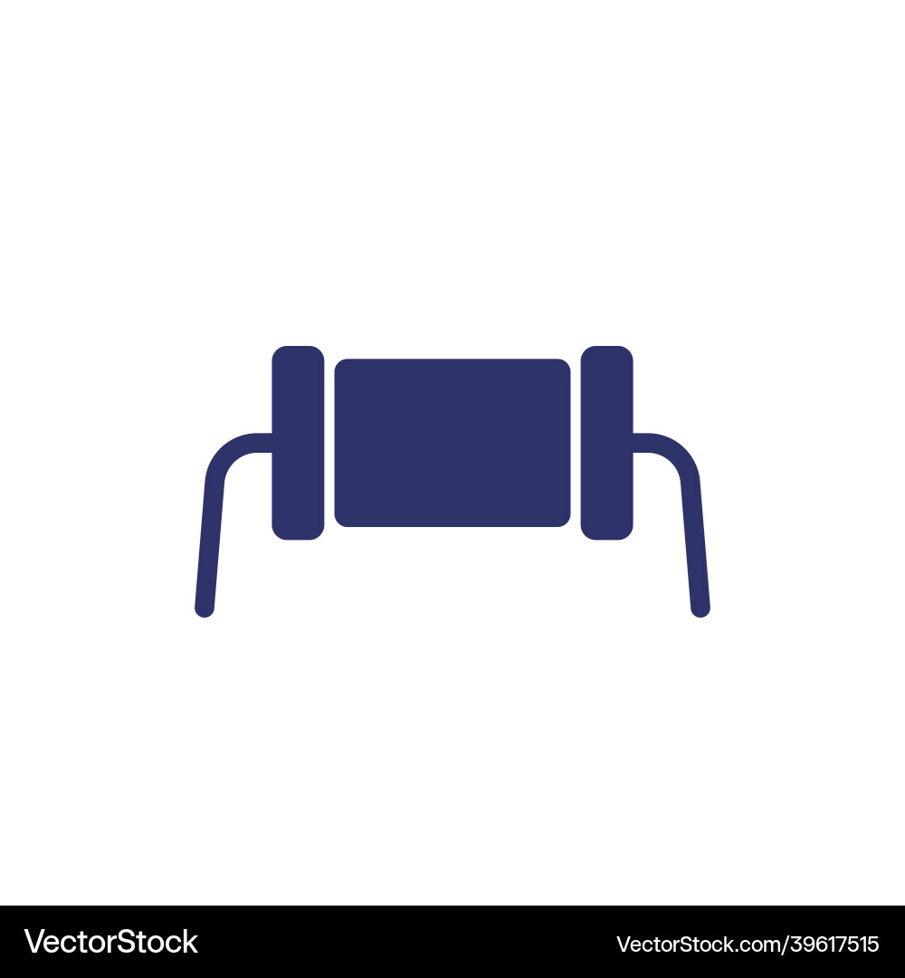 Resistor icon on white Royalty Free Vector Image