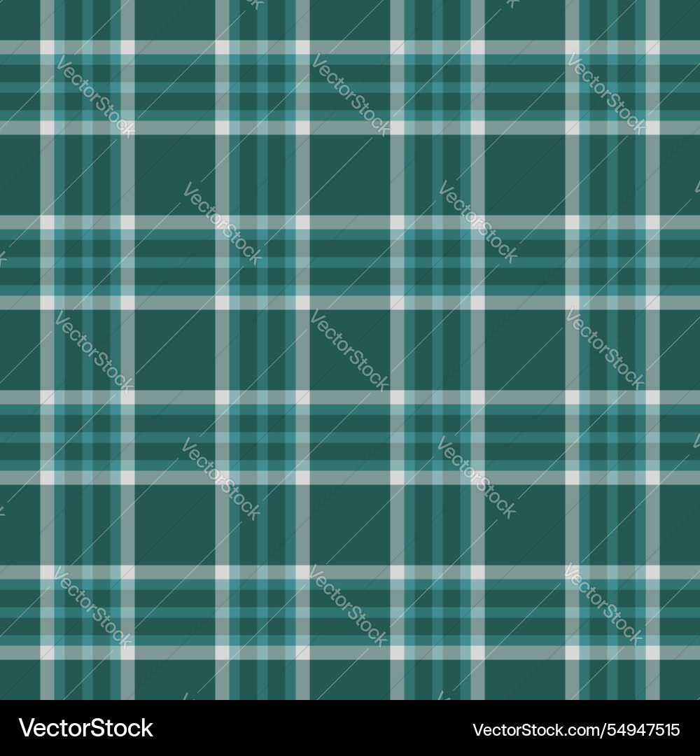 Seamless teal and white plaid pattern perfect Vector Image