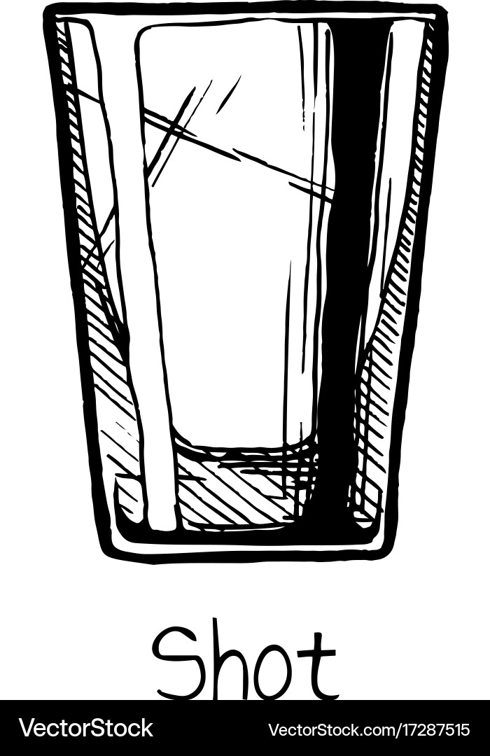 Shot glass Royalty Free Vector Image - VectorStock