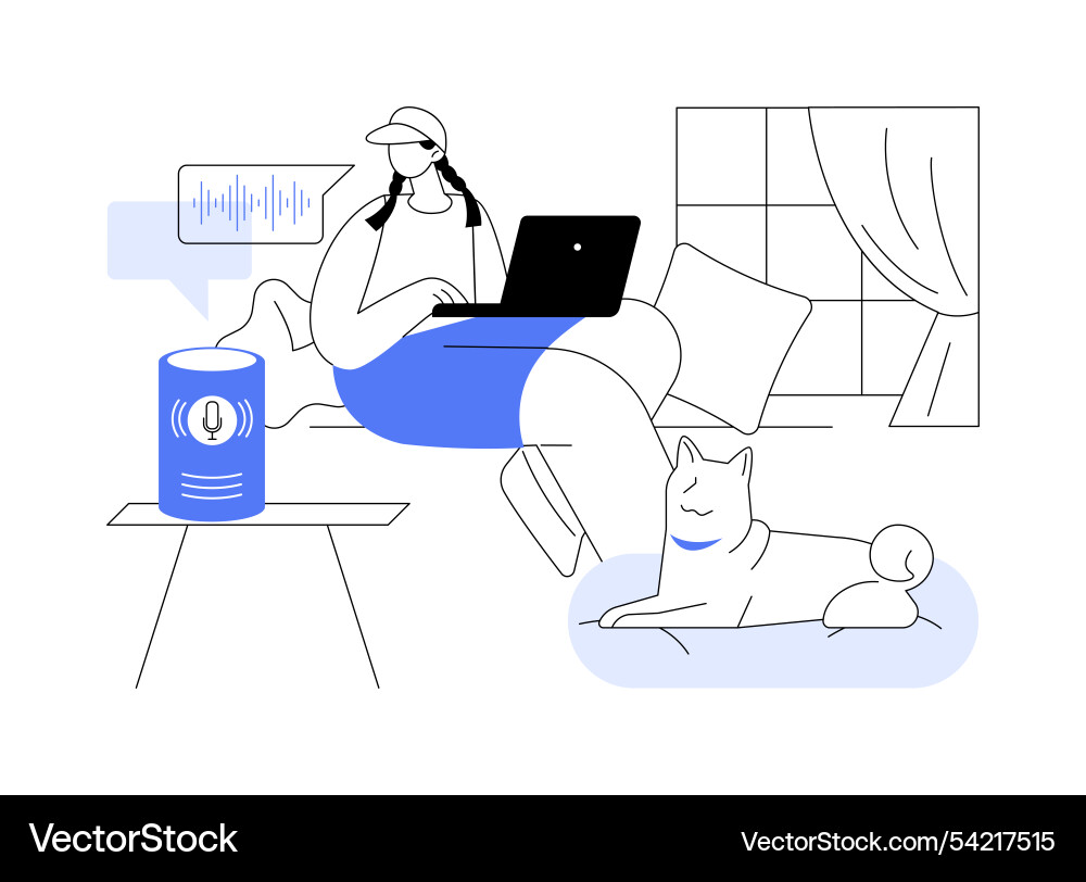 Virtueller Assistent isoliert Cartoon Lizenzfreier Vektor