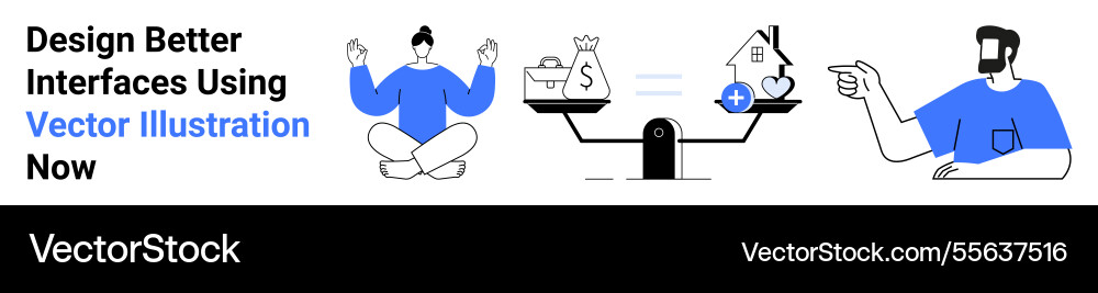 Balanced decision-making with finance health Vector Image