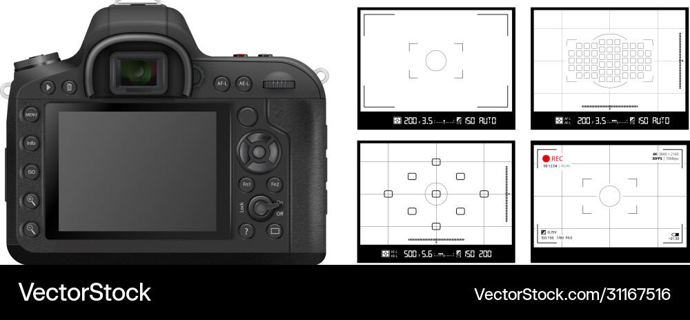 Dslr camera viewfinder Royalty Free Vector Image Dslr camera viewfinder Royalty Free Vector Image