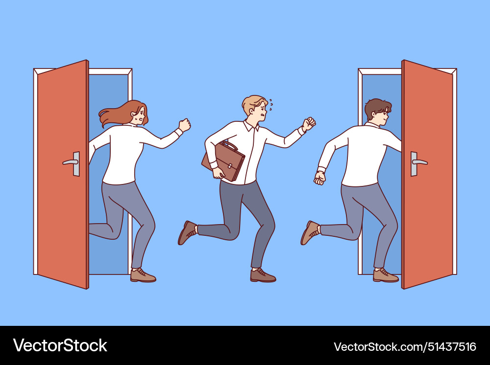 Mass layoffs people have led to emergence Vector Image