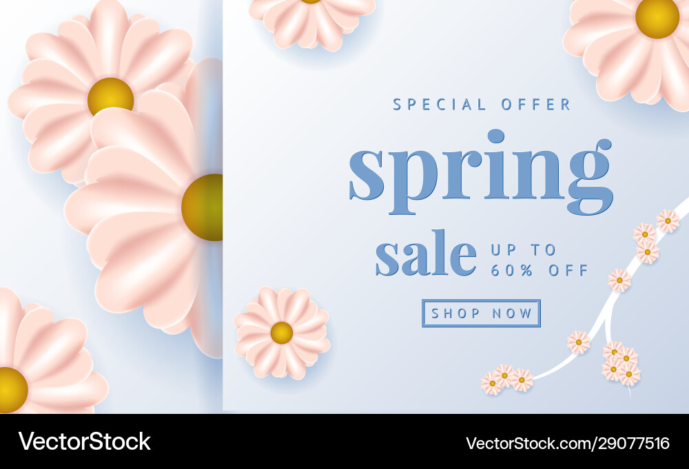 Spring sale background Royalty Free Vector Image