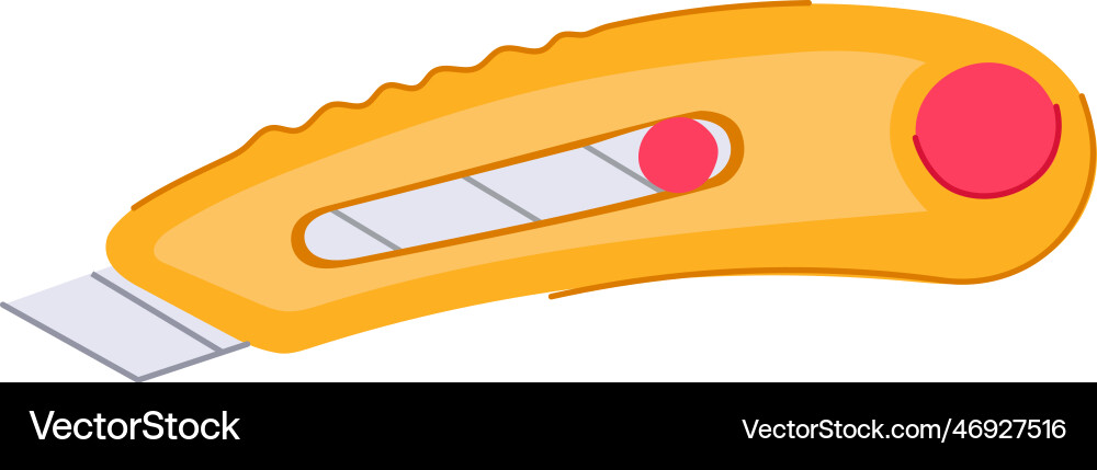 Stationery cutter knife cartoon Royalty Free Vector Image