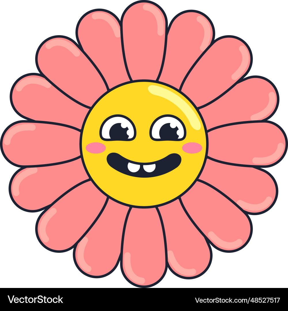 Cartoon flower design Royalty Free Vector Image