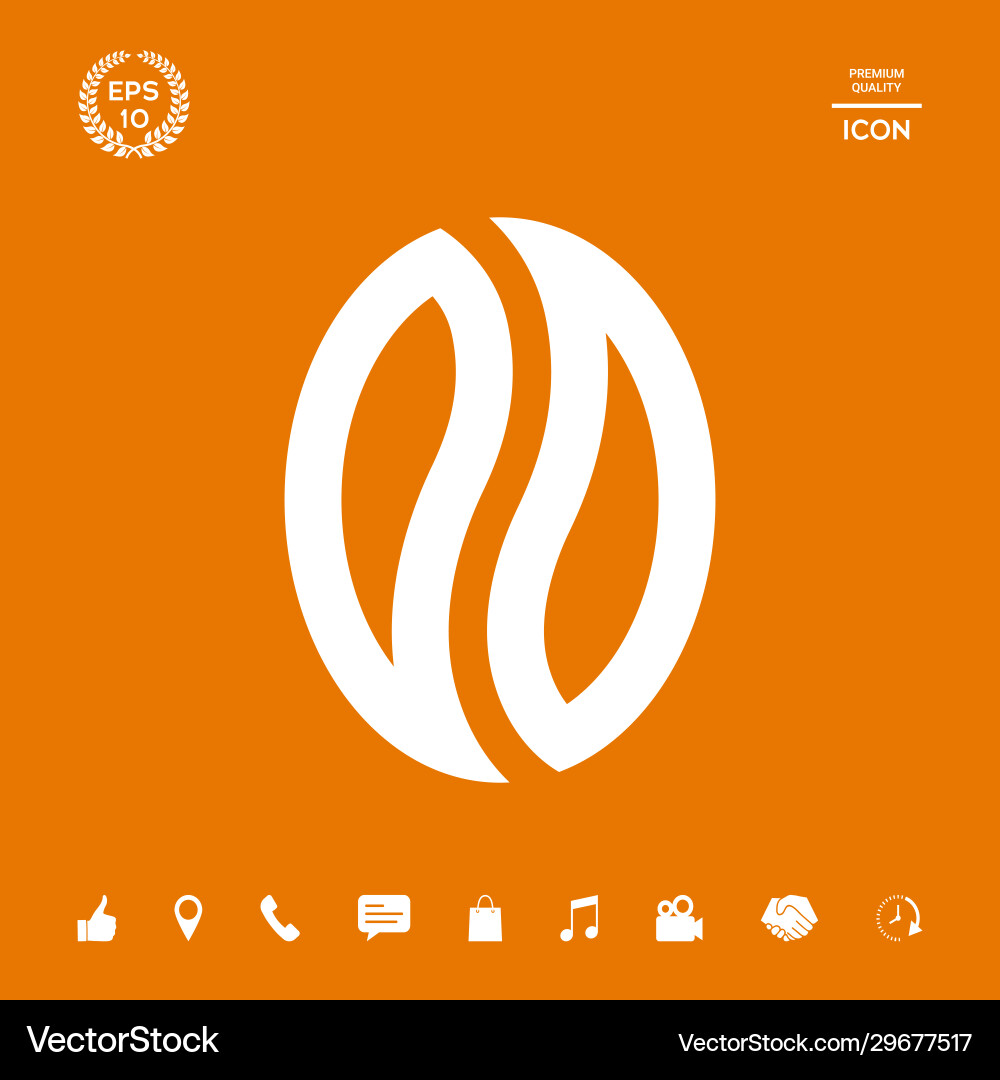 Coffee seed - logo graphic elements Royalty Free Vector