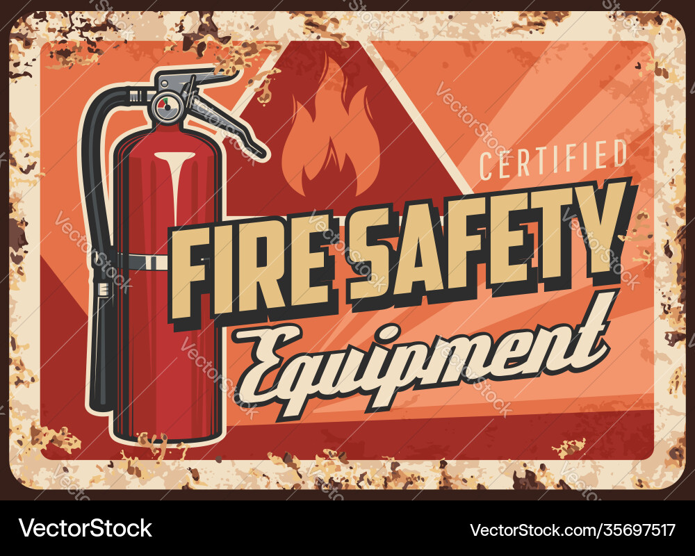 Fire safety equipment and devices banner Vector Image