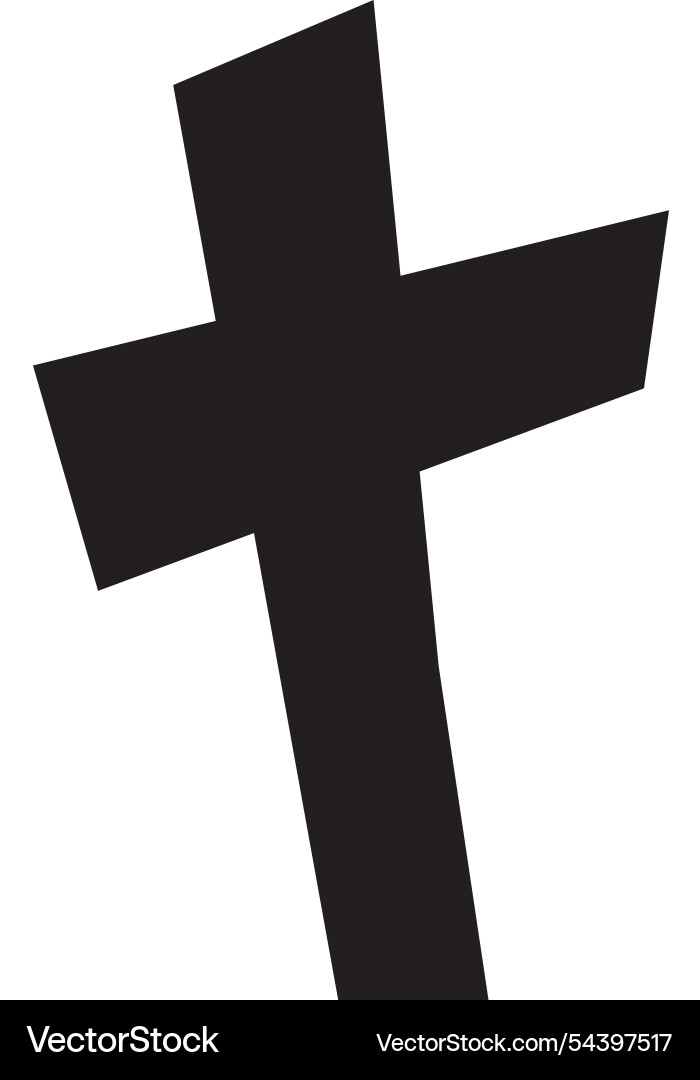 Simple powerful of a black christian Royalty Free Vector