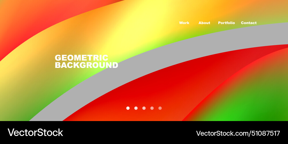 Vibrant geometric background with a rainbow Vector Image