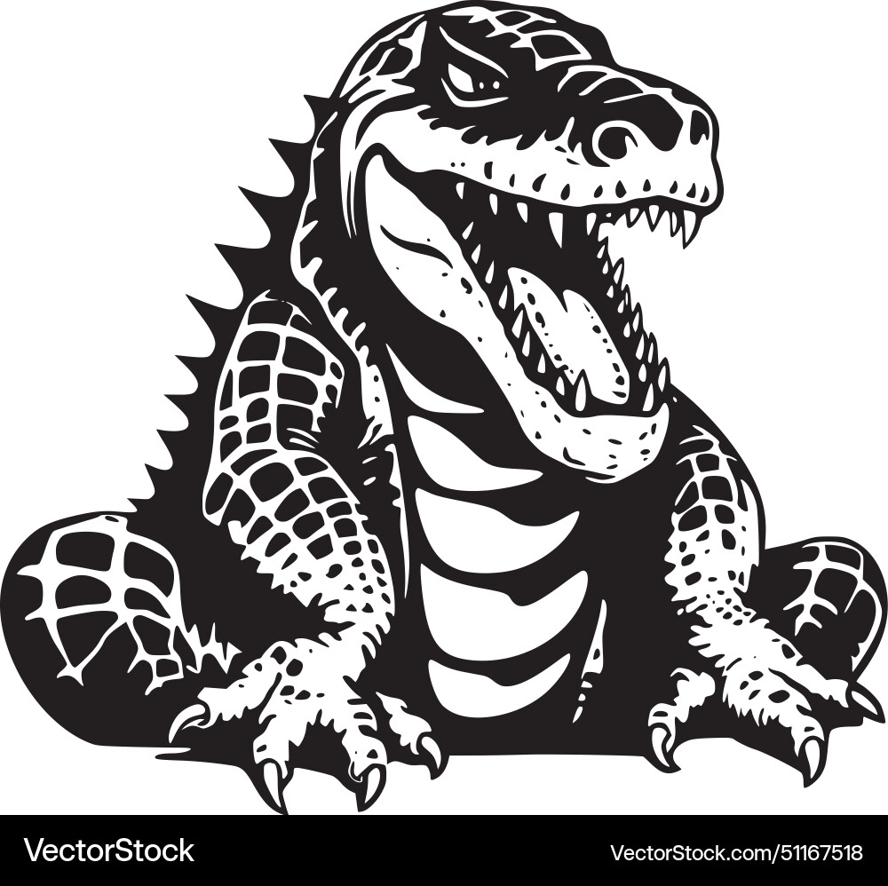 Alligator - minimalist and flat logo Royalty Free Vector