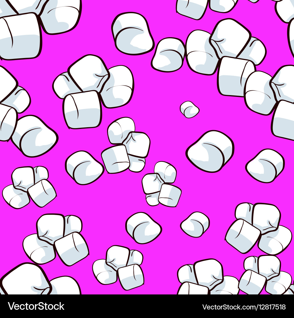 Colorful marshmallow pattern Royalty Free Vector Image