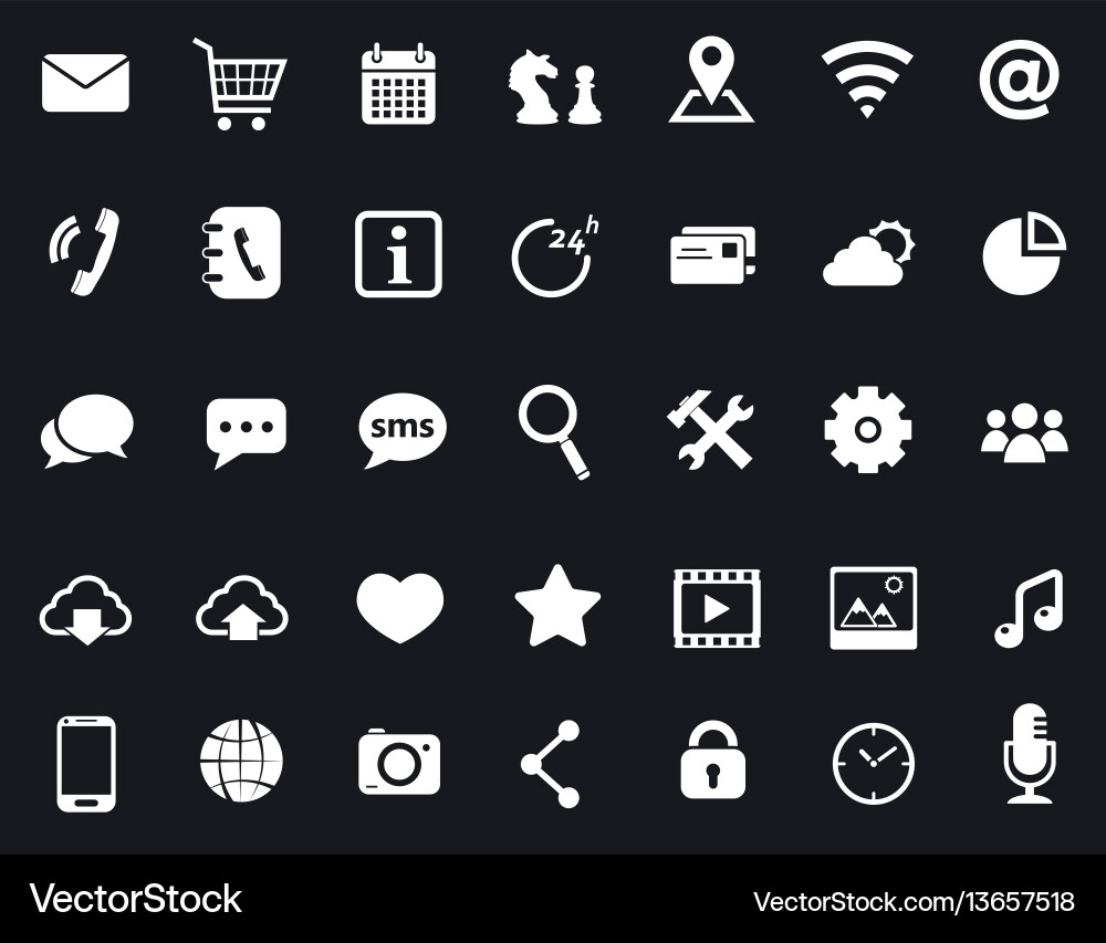 Communication Icons - Messages & Calls Vector Image