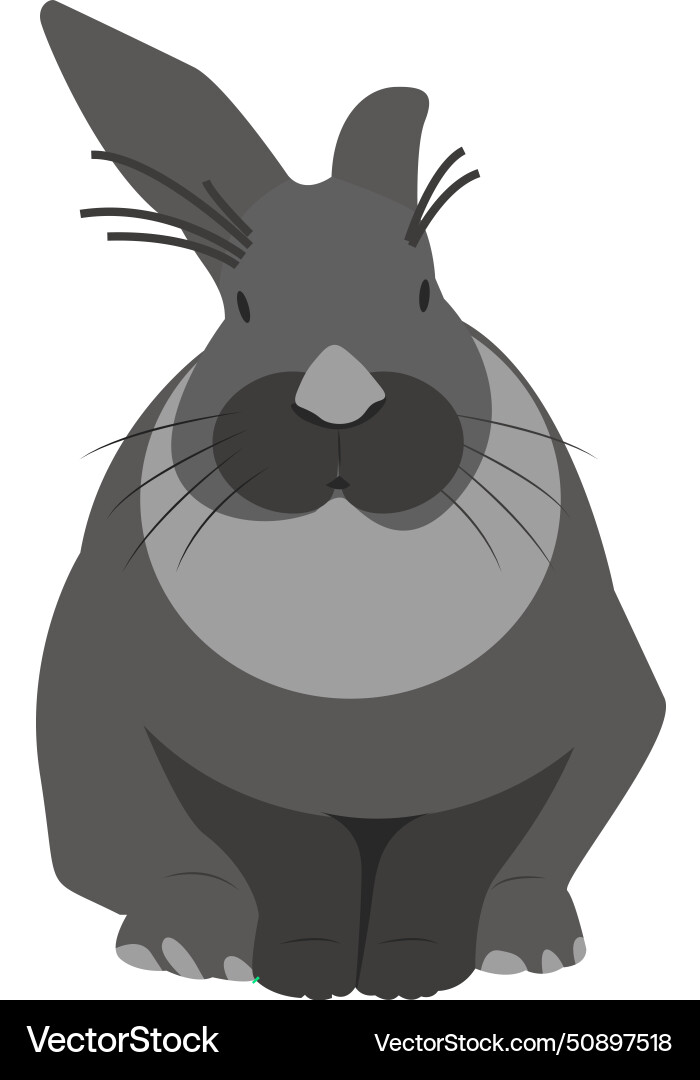 Cute rabbit icon isolated on white Royalty Free Vector Image